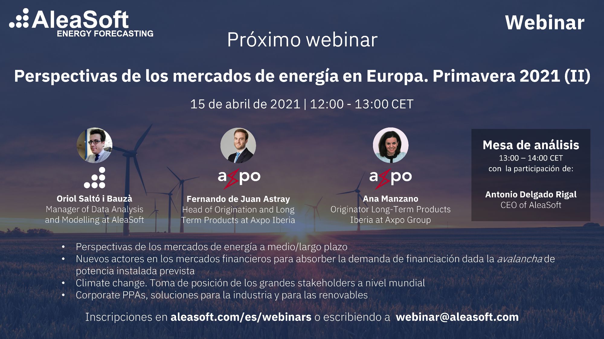 Perspectivas de los mercados de energía en Europa. Primavera 2021 (II ...